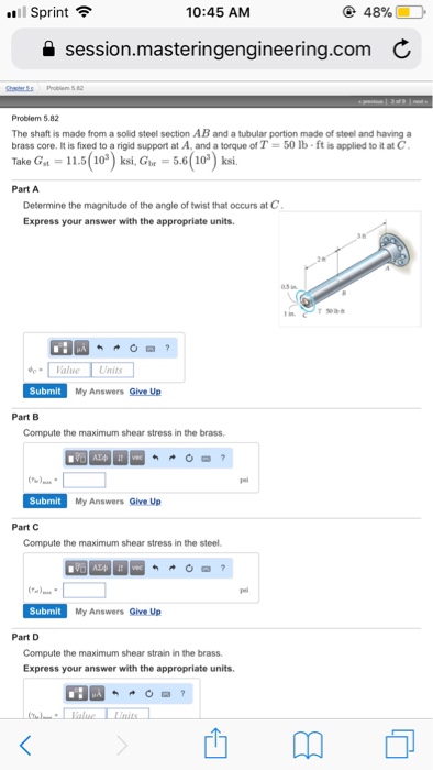 Solved: .11 Sprint令 10:45 AM 48%) O Session.masteringengi... | Chegg.com