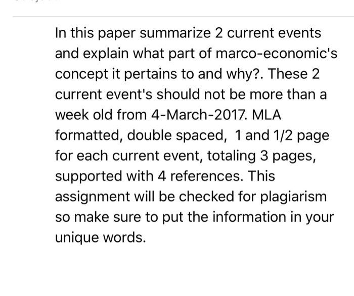 Solved: In This Paper Summarize 2 Current Events And Expla... | Chegg.com