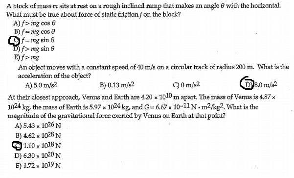 Solved: A Block Of Mass M Sits At Rest On A Rough Inclined... | Chegg.com
