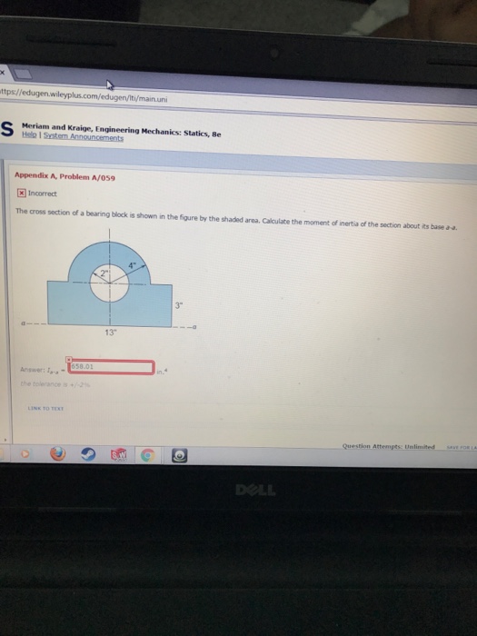 Solved: The Cross Section Of A Bearing Block Is Shown In T... | Chegg.com