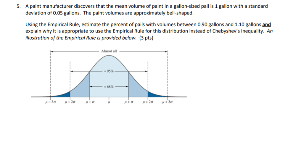 Solved: A Paint Manufacturer Discovers That The Mean Volum... | Chegg.com