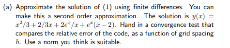 make this a second order approximation. The solution | Chegg.com