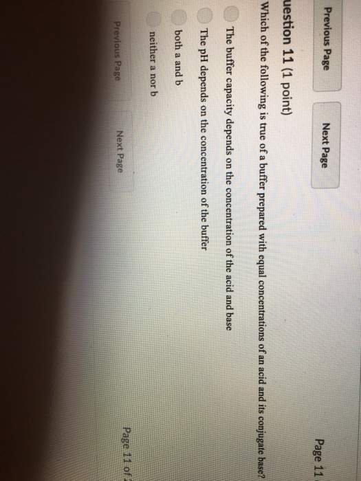 Solved Which of the following is true of a buffer prepared | Chegg.com