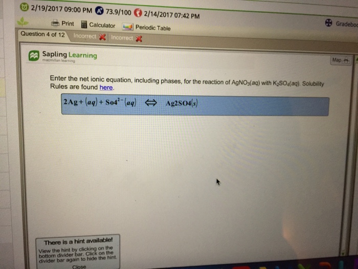 Solved: 2/19/2017 O9:00 PM A 73.9l 100 O 2/14/2017 O7:42 P... | Chegg.com