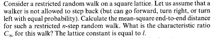 Solved Consider a restricted random walk on a square | Chegg.com