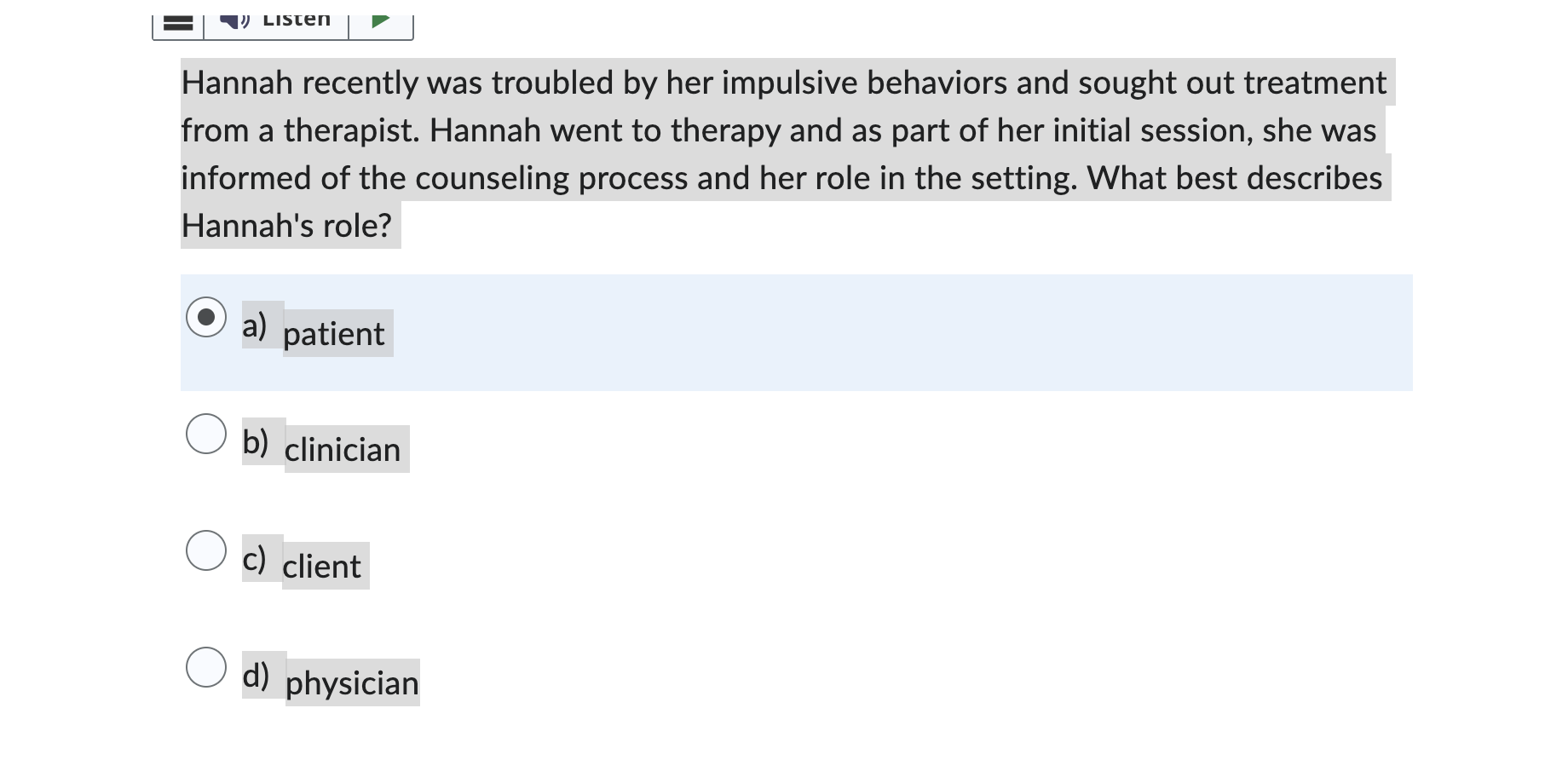 Solved Hannah recently was troubled by her impulsive | Chegg.com