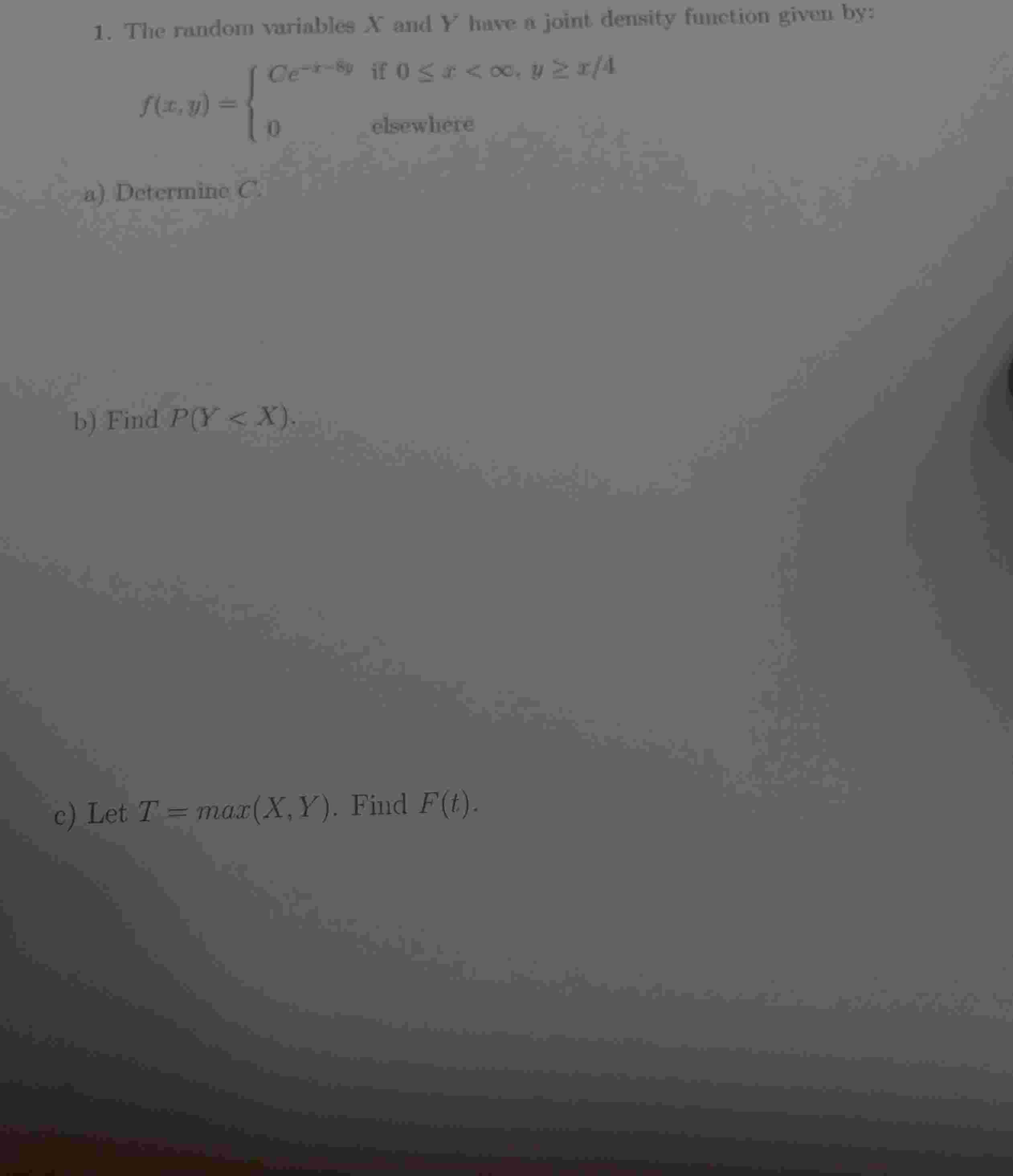 Solved The Random Variables X ﻿and Y ﻿have A Joint Density