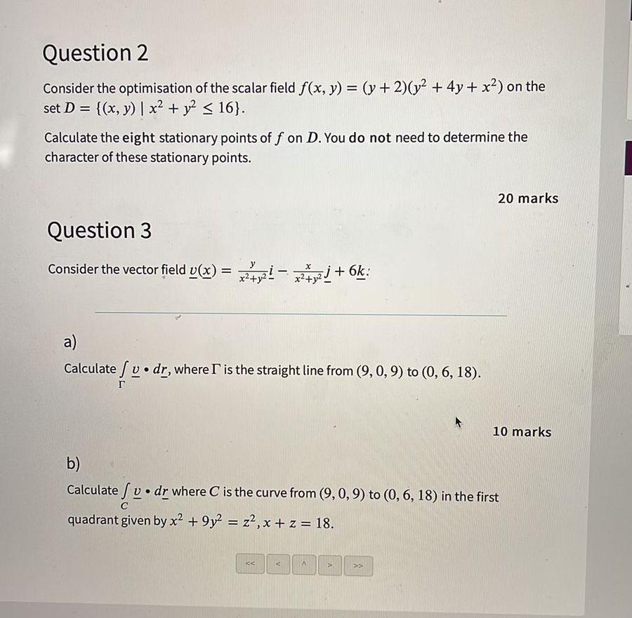 Solved Question 2 Consider the optimisation of the scalar | Chegg.com