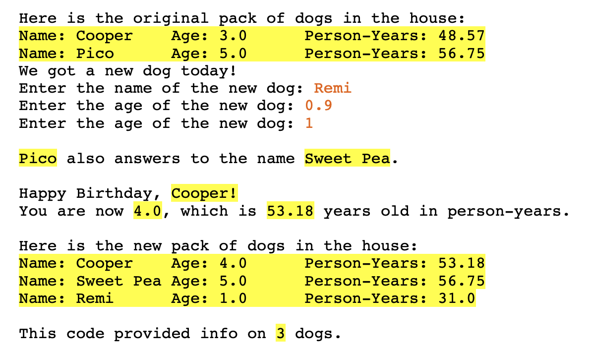 Solved Java Exercise 7 Class Exercise - Dog (40 points) and | Chegg.com