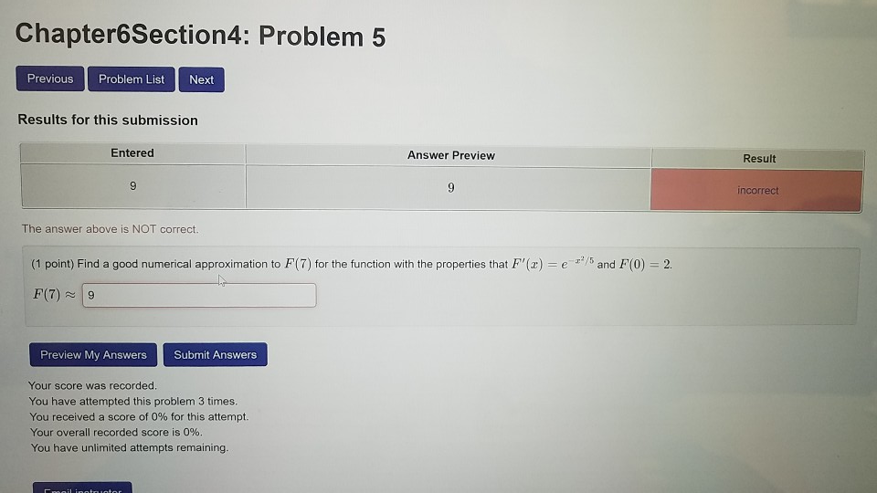 Solved Chapter6Section4: Problem5 Previous Problem ListNext | Chegg.com