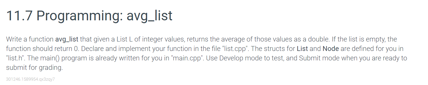 Solved 11.7 Programming: avg_list Write a function avg_list | Chegg.com