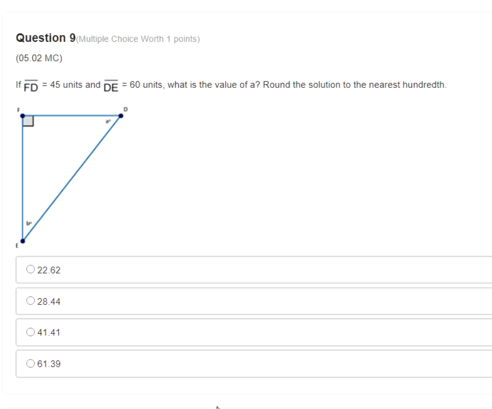 Solved Question 9 Multiple Choice Worth 1 points) (05.02 MC) | Chegg.com