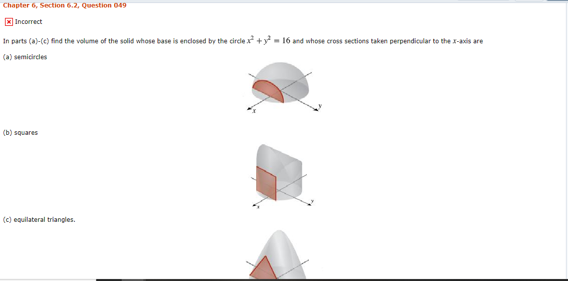 Solved Chapter 6, Section 6.2, Question 049 * Incorrect In | Chegg.com