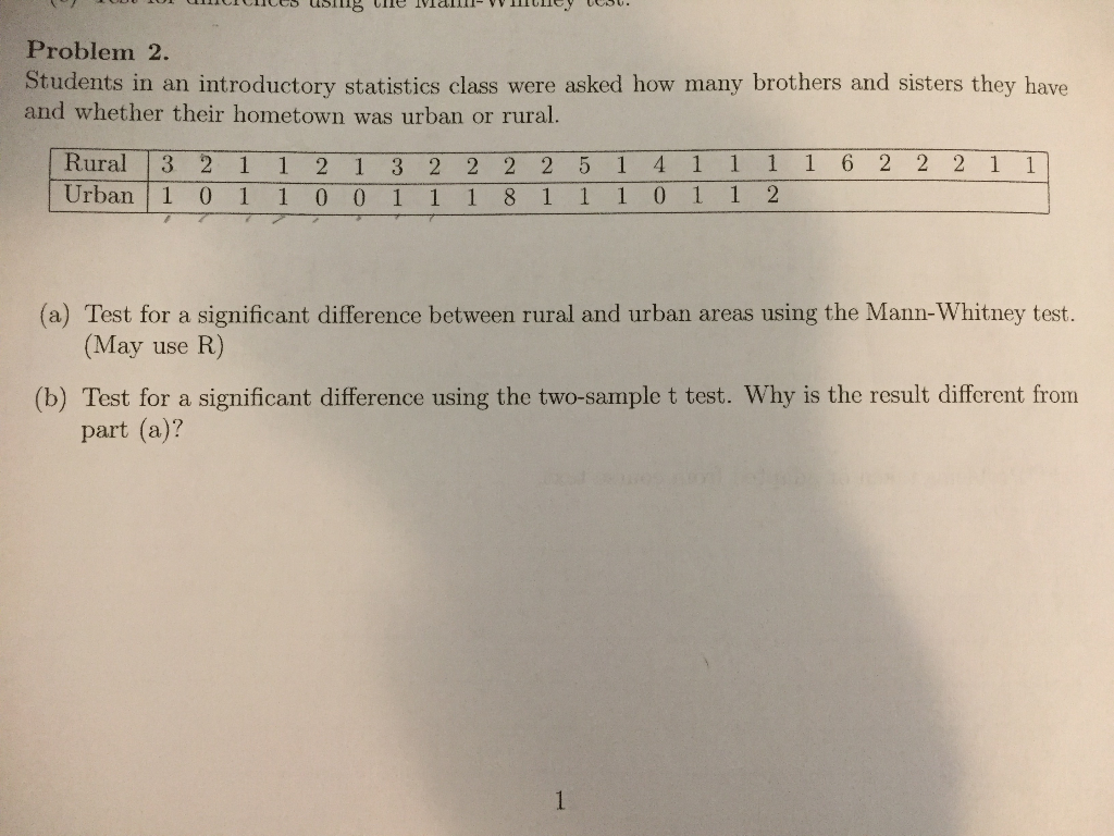 Solved Problem 2. Students in an introductory statistics | Chegg.com