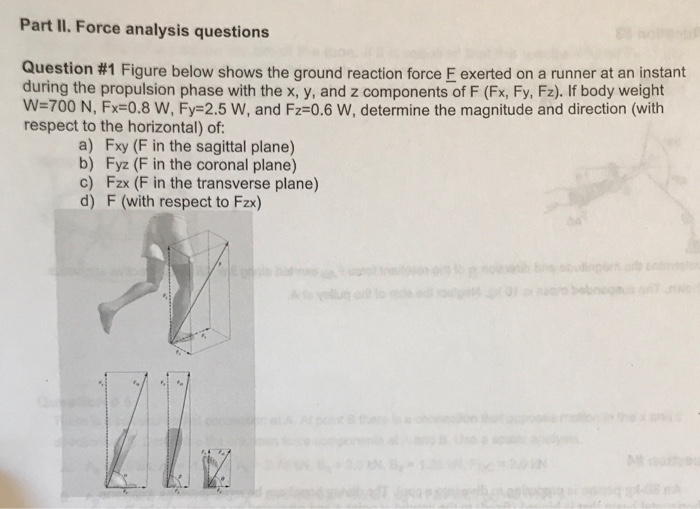 Solved Part II. Force analysis questions Question #1 Figure | Chegg.com