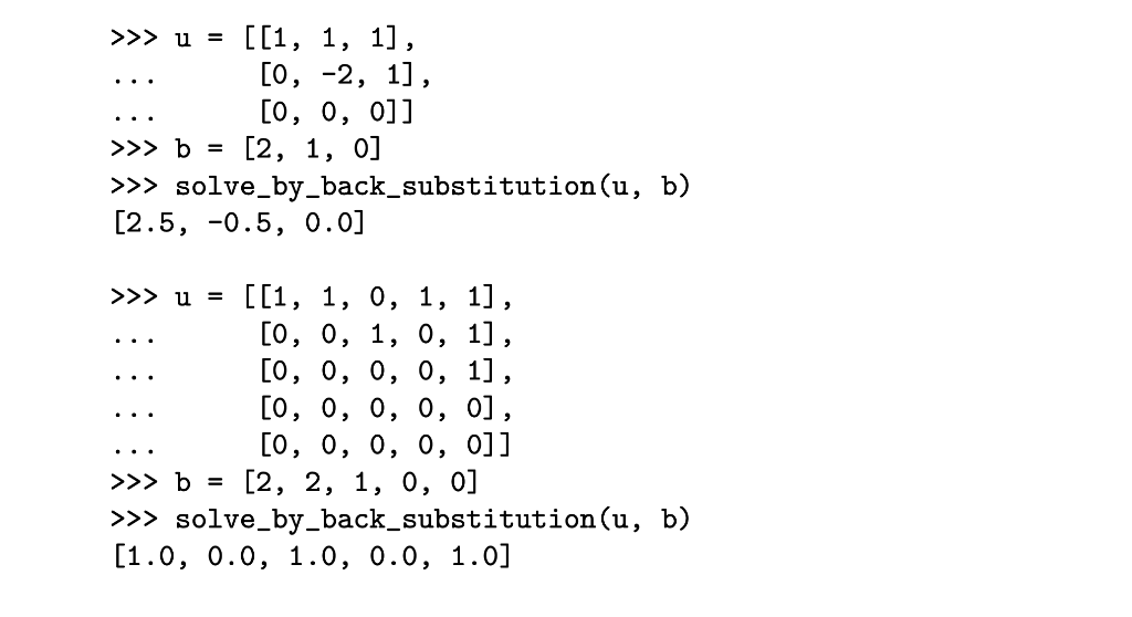 Part C: General Back Substitution If the advanced | Chegg.com
