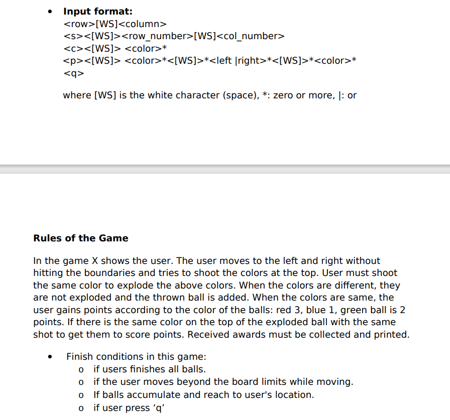 Solved The aim of this game is to collect maximum points by | Chegg.com