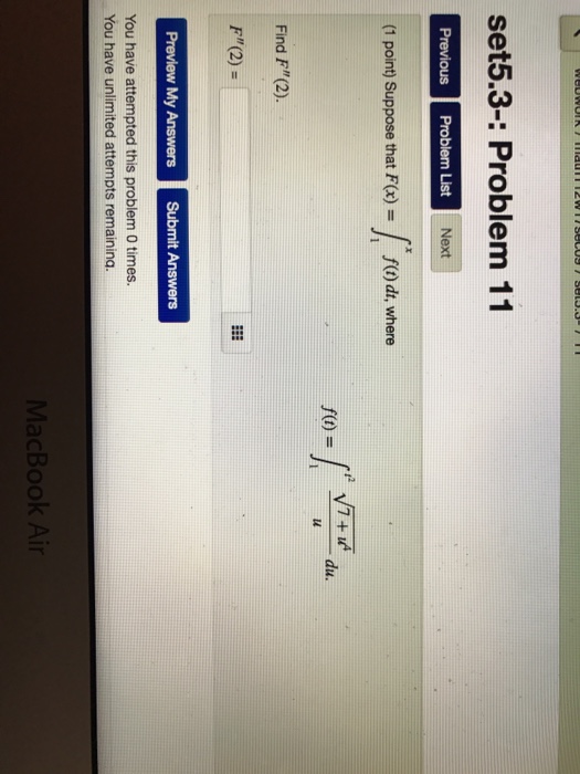 Solved Suppose that F(x) = integral^x_1 f(t) dt, where f(t) | Chegg.com