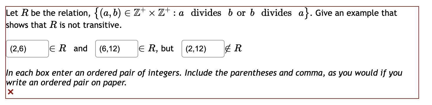 Solved Let R be the relation, {(a,b)∈Z+×Z+:a divides b or b | Chegg.com