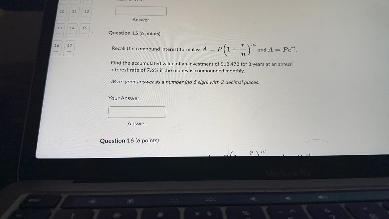 Solved Recall the compound interest formulas: A=P(1+nr)nt | Chegg.com