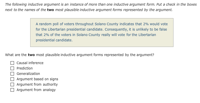 Solved The following inductive argument is an instance of | Chegg.com