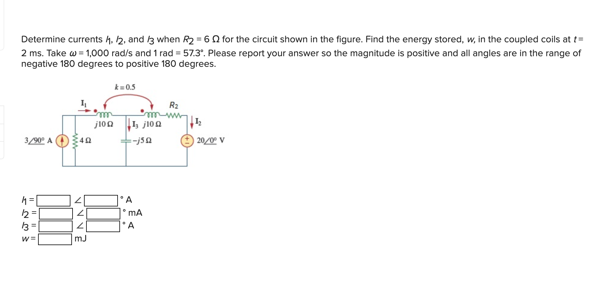 Solved Determine currents l1,l2, and 13 when R2=6Ω for the | Chegg.com