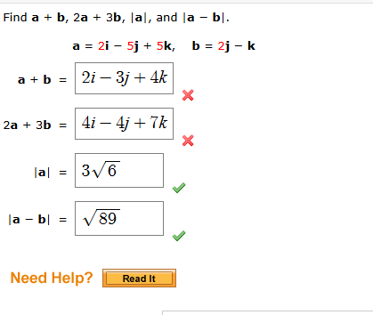 Solved Find a+b,2a+3b,|a|, ﻿and | Chegg.com