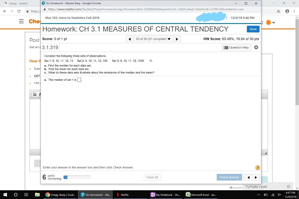 Solved Do Homework - Mariam Baig - Google Chrome 을 | Chegg.com