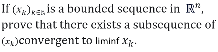 Solved If (xk)k∈N is a bounded sequence in Rn, prove that | Chegg.com