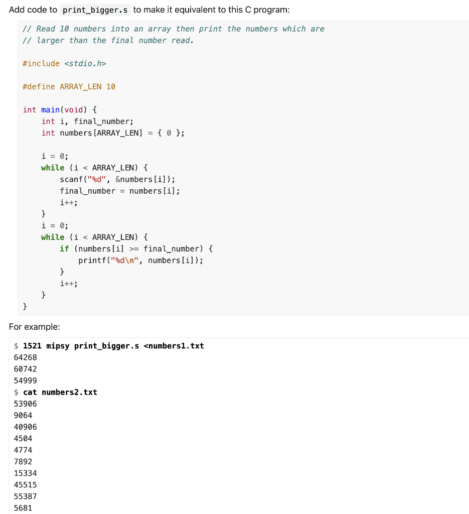 Solved In the files for this lab, you have been given a MIPS | Chegg.com