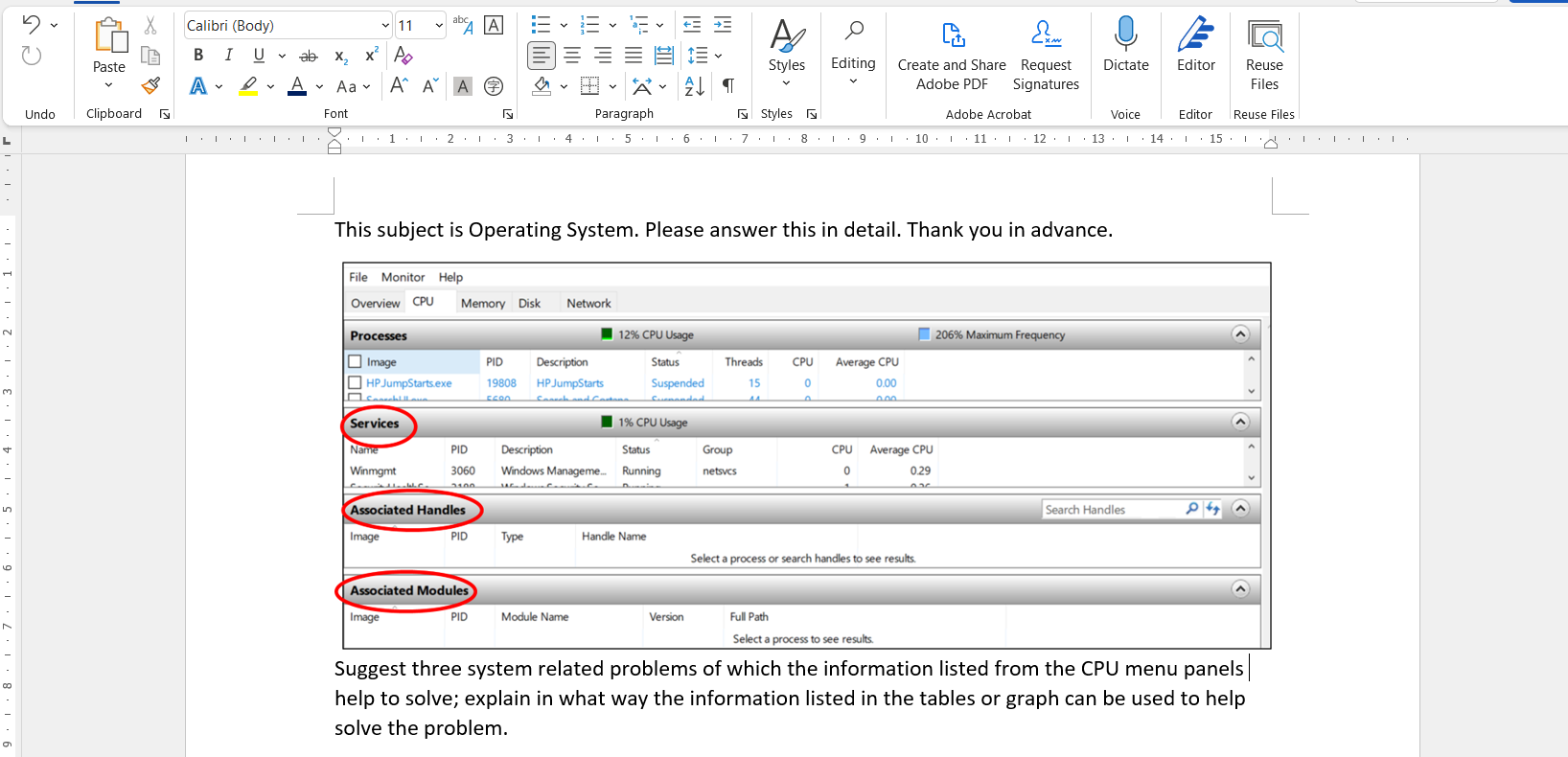 X Calibri (Body) 11 A AL IM Ą B 1 U Paste Styles | Chegg.com