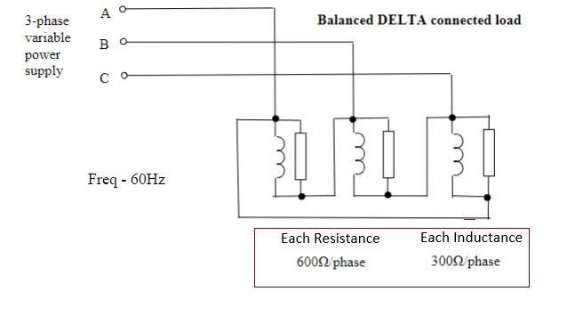 Solved Balanced DELTA connected load Please show formula and | Chegg.com