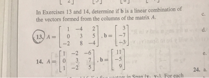 Solved L2」 In Exercises 13 and 14, determine if b is a | Chegg.com
