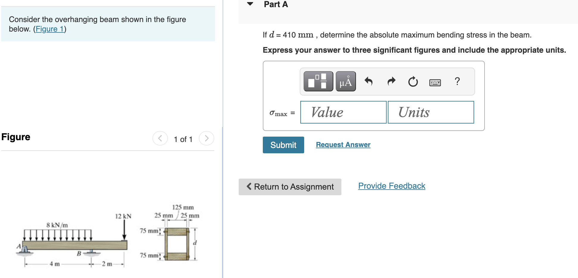 Solved Consider the overhanging beam shown in the figure | Chegg.com