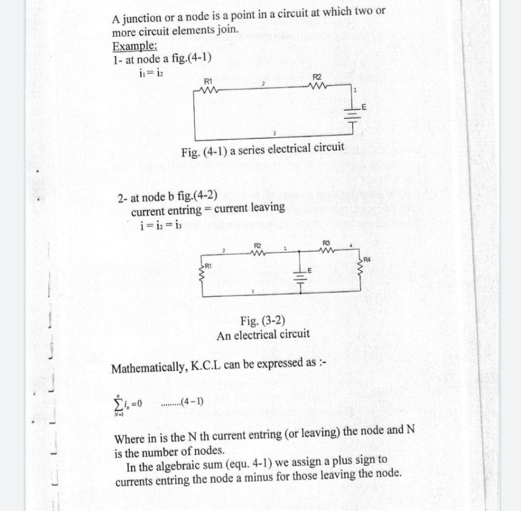 Solved A junction or a node is a point in a circuit at which | Chegg.com