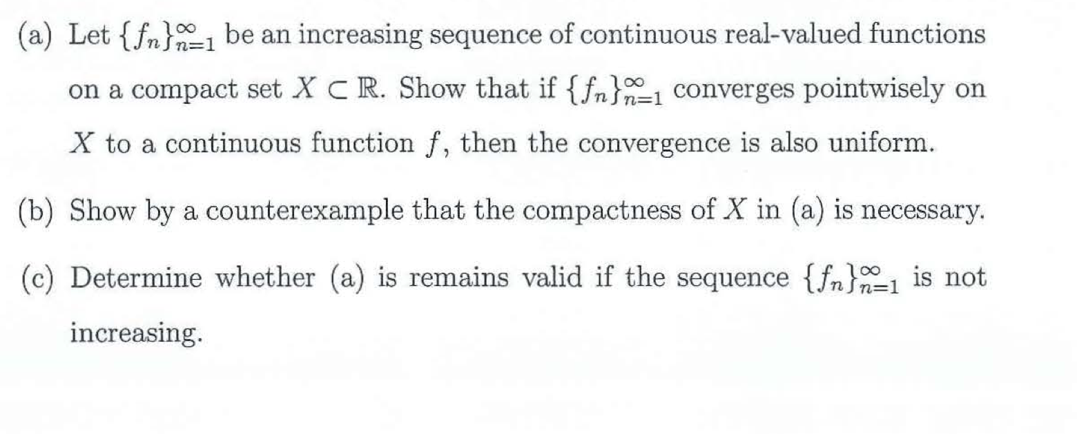 Solved (a) Let {fn}n=1∞ be an increasing sequence of | Chegg.com