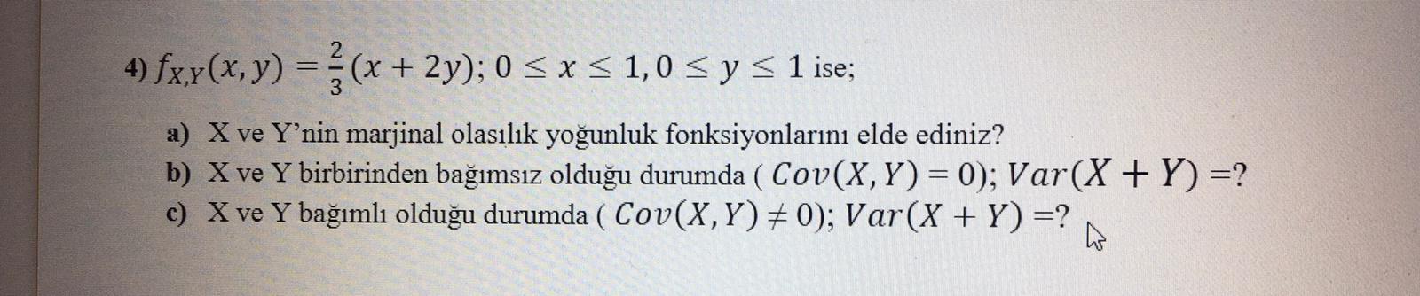 Solved a) What is the marginal probability density function | Chegg.com