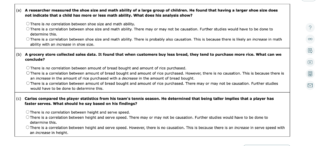 Solved a) A researcher measured the shoe size and math | Chegg.com