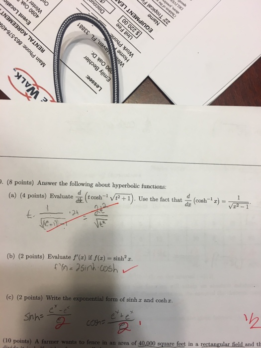 Solved Evaluate d/dt(t cosh^-1 squareroot t^2 + 1). Use the | Chegg.com