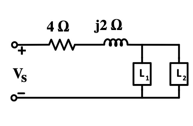 Solved In the circuit, two loads are connected in parallel. | Chegg.com