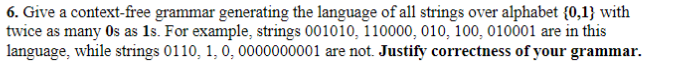 Solved 6. Give a context-free grammar generating the | Chegg.com