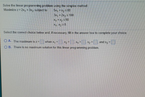 Solved Solve The Linear Programming Problem Using The