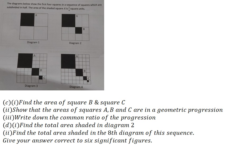 Solved The diagrams below show the first four squares in a | Chegg.com