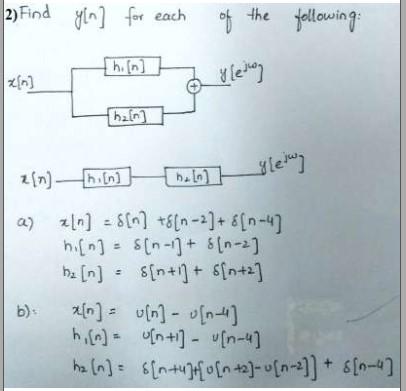 Solved (2) Find yin] for each of the following: y ledug hain | Chegg.com