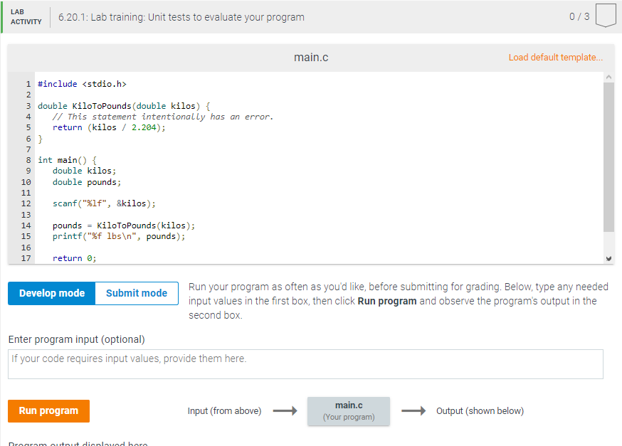 Solved 6.20 Lab training: Unit tests to evaluate your | Chegg.com