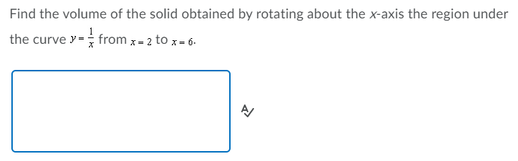 Solved Find the volume of the solid obtained by rotating | Chegg.com