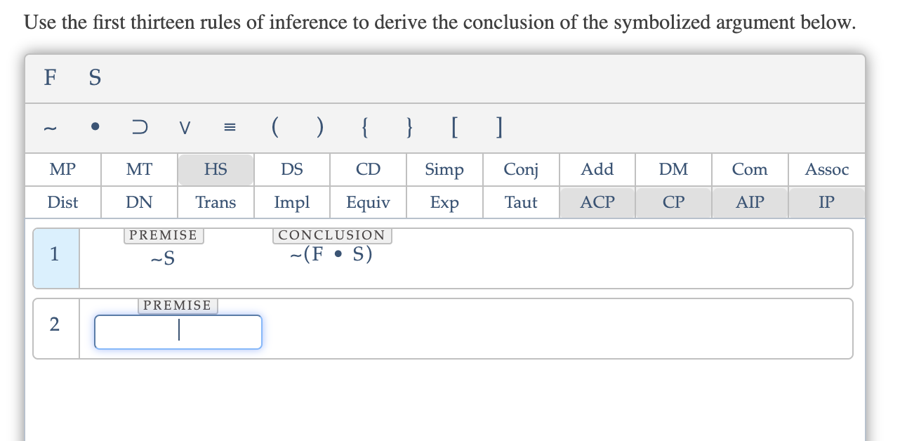 Solved Use the first thirteen rules of inference to derive | Chegg.com