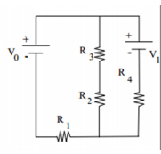 Solved . R1=R3=51 Ohms, R2=R4=68 Ohms, V0=3.3V, V1=5V Find | Chegg.com