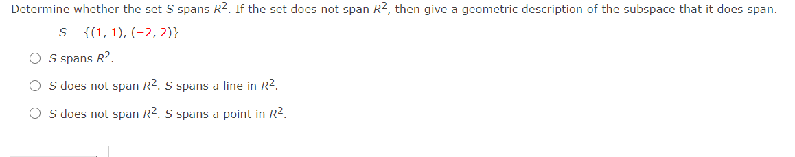 Solved Determine whether the set S = {1, x2, 2 + x2} spans | Chegg.com