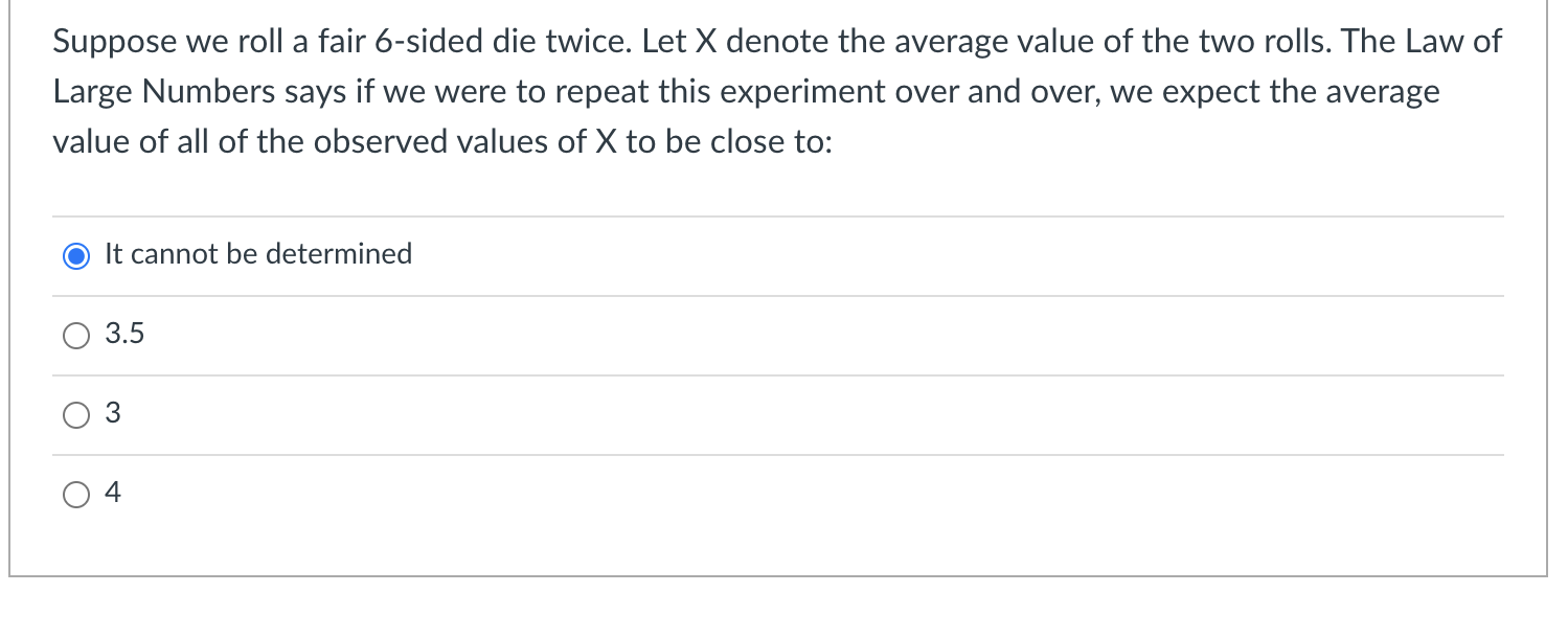 Solved Suppose we roll a fair 6-sided die twice. Let X | Chegg.com